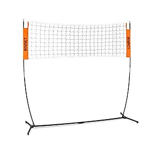 Bownet Adjustable Volleyball Warm Up Net (7’ 11.6” to 7’4”) Sports Volleyball Training Equipment - Portable Volleyball Trainer for Hitting, Spiking, Serving, Multicoloured