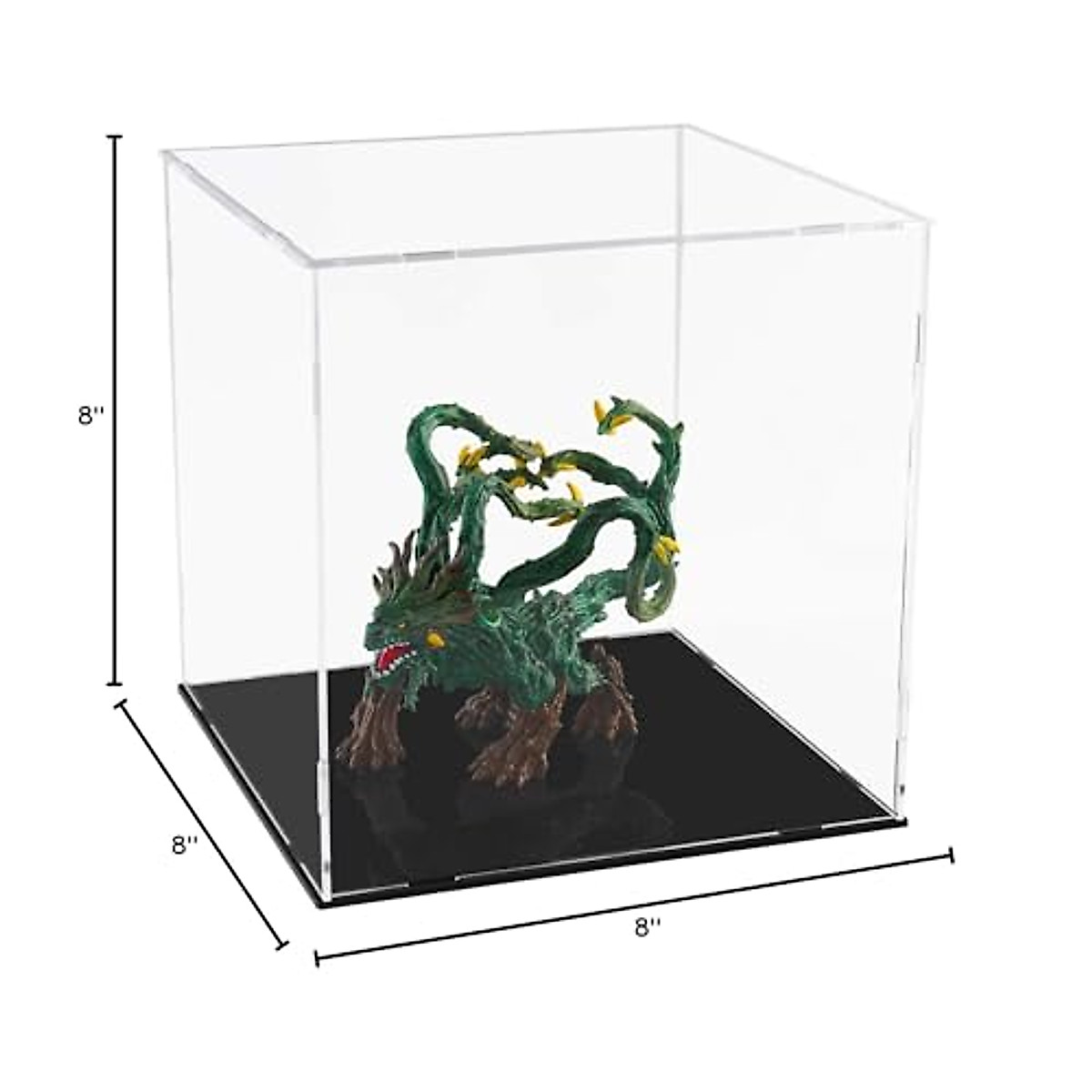 A+ DESIGN Clear Acrylic Display Case Assemble Collectibles Box Alternative Glass Case for Display Action Figures Home Storage & Organizing Toys (8x8x8 inch; 20.5x20.5x20.5 cm)