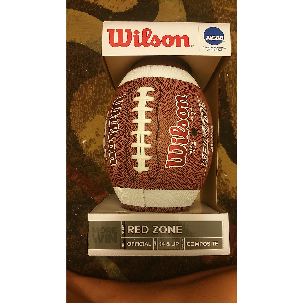 Wilson NCAA Red Zone Series Composite Leather Official Size Football | WTF1570ID