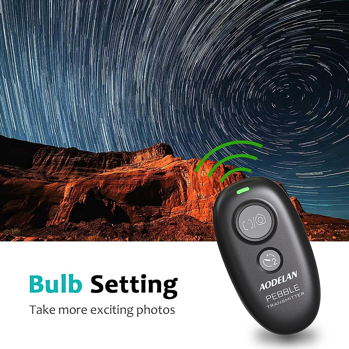 AODELAN Wireless Shutter Release for Olympus OM-D E-M10 Mark II, Pen E-PL8, Pen-F and for Panasonic Lumix DMC-G7, G85, GH4, Replaces RM-UC1 and DMW-RSL1