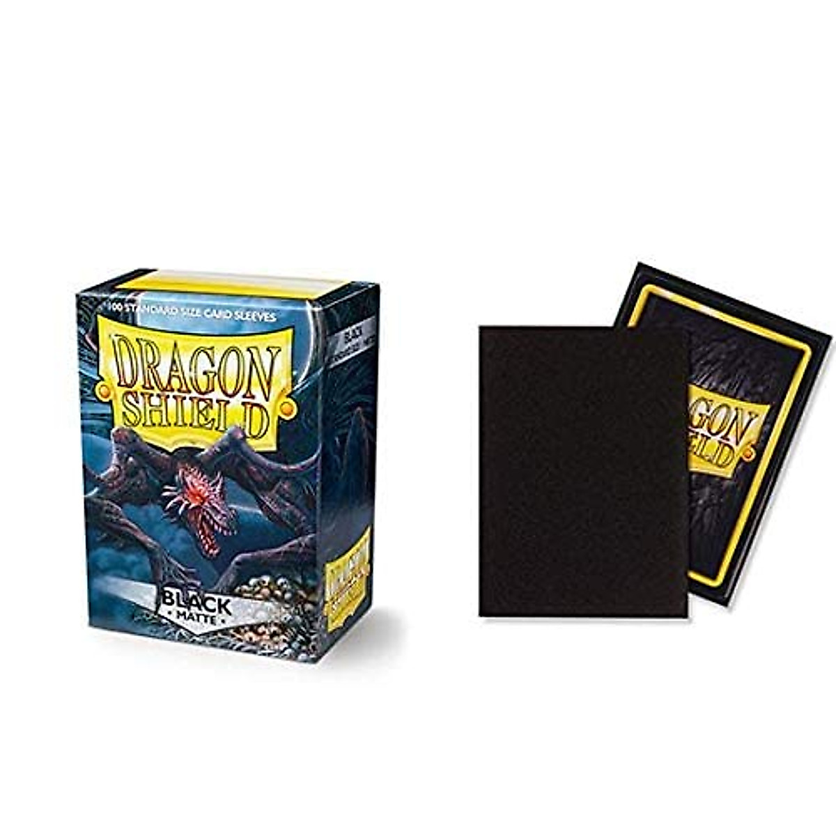 5 Packs Dragon Shield Matte Black Standard Size 100 ct Card Sleeves Value Bundle!