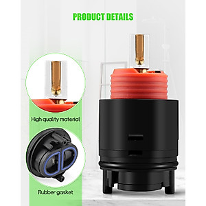 Urnqowuy N40HLC Shower Cartridge Fit for RK7300-CART-3P and HL-40 Shower Cartridge, Type F 40 mm Shower Cartridge Fit for Z-7300 Temp-Gard III Series Single Handle Tub and Shower Faucets Valve