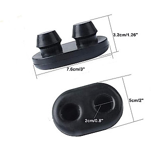 Hzaiwy 2PCS Cooler Rubber Feet Replacement for YETI,Non-Slip Cooler Rubber Feet for RTIC 45qt 65qt 110qt 145qt,Thickened Soft Rubber Feet Bottom for YETI (Black