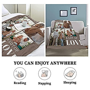 Magimagine Custom Collage Blanket Gift , Personalized Photo Blanket for Family, Unique Gifts for Christmas/Anniversary/Birthday/ Wedding/Souvenir