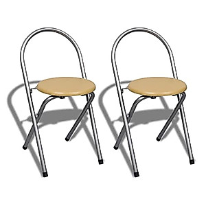 GOLINPEILO Foldable Breakfast Bar Set with 2 Chairs, MDF Table with 2 Shelves and Two Chairs with Steel Frame for Dining Room Kitchen Bar Breakfast