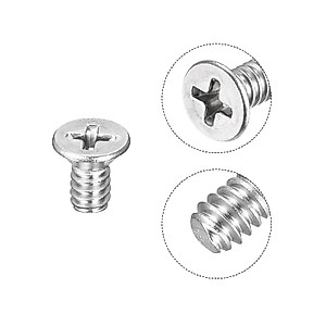 uxcell 10#-24x3/8" Flat Head Machine Screws Phillips 304 Stainless Steel Bolts 100pcs