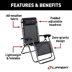 Lippert Zero Gravity Lounge Chair with Adjustable Headrest