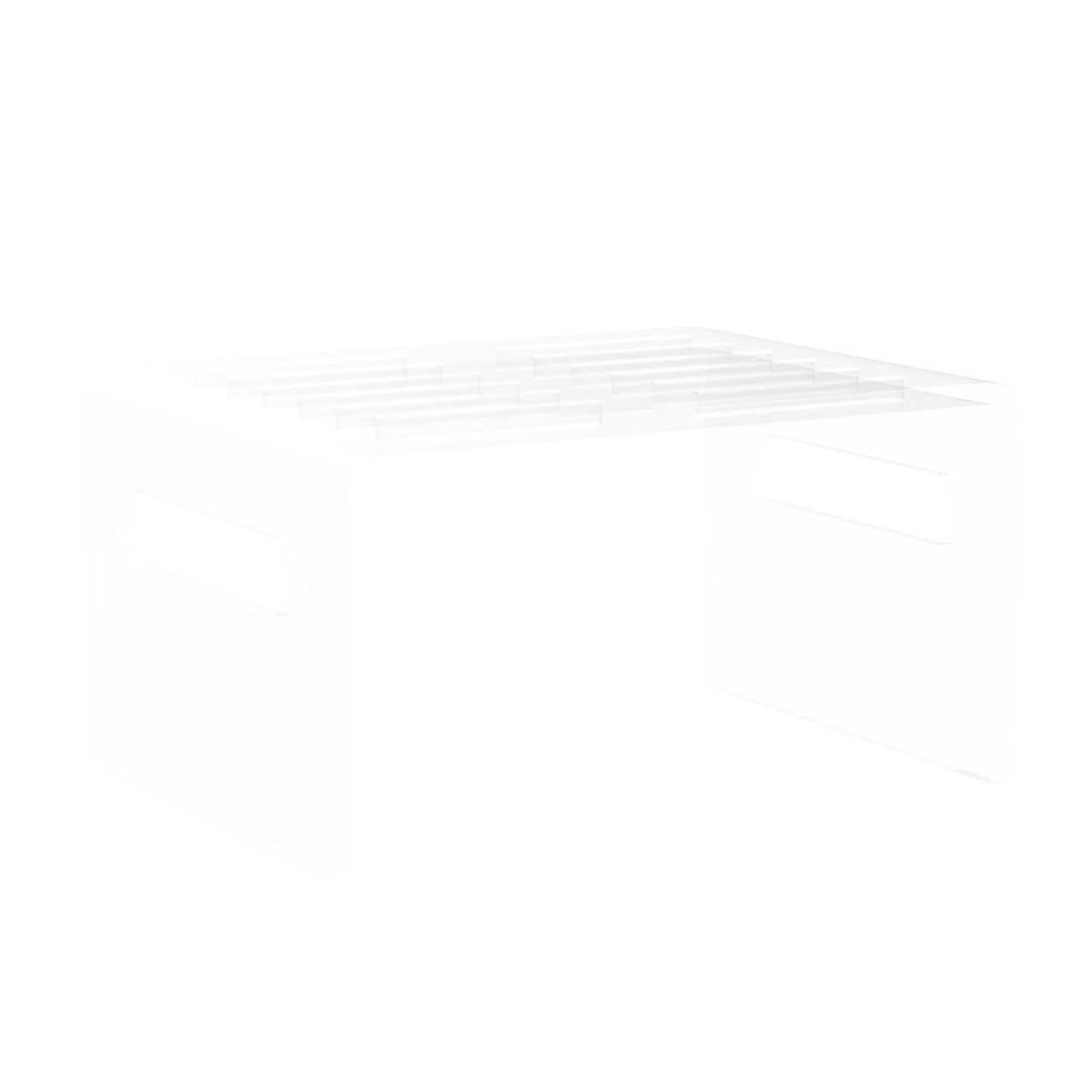 invisibiliter Acrylic Step Stool for Kids, Non-Slip Step Stool with Handles for Kids and Adults, Clear Toddler Stool for Potty Training Aid, Clear Acrylic Foot Stool for Bathroom, Bedroom, Kitchen