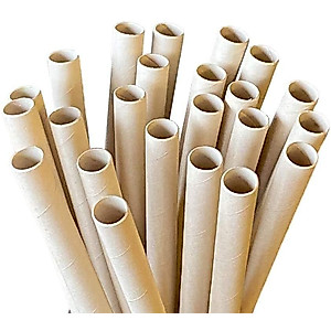 [200 PACK] Biodegradable Bamboo Straws, Individually Wrapped, Compostable Disposable, Eco-Friendly, Durable for Hot & Cold Drinks