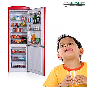 Conserv 24in RETRO BOTTOM MOUNT 11cf Refrigerator Fast Freeze 110V in Red