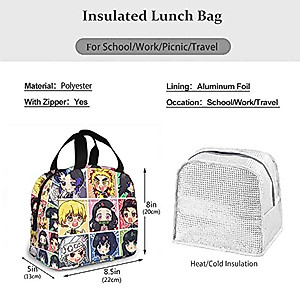 Anime Luch Box Lunch Bag Reusable Insulated Luch Box Meal Handbag To Keep Food Fresh For Office For Teen Girls Women Men Work Office Outdoor Picnic