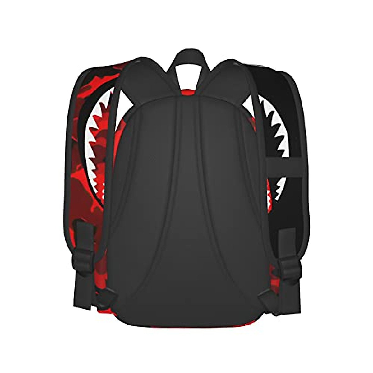Vkaxopt Backpack Shark Teeth Camo Backpacks Travel Laptop Daypack Big Capacity Bookbag Fashion Durable for Men and Women,One Size