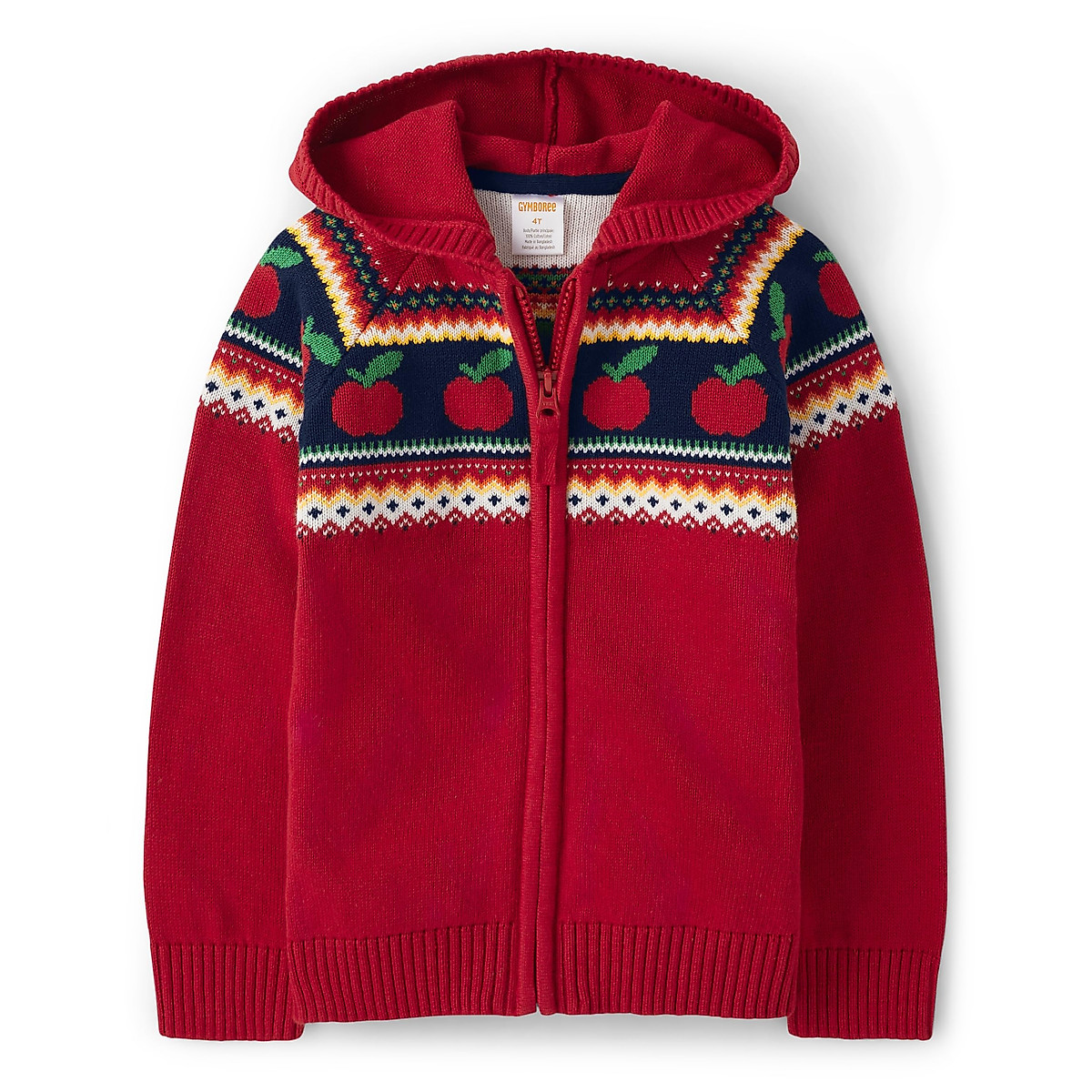 Gymboree,and Toddler Long Sleeve Zip Up Hoodie,Apple,18-24 Months