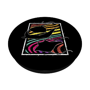 Retro Aquarium Stingray Ocean Animal Lover Manta Ray PopSockets Swappable PopGrip