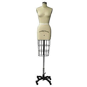 Adult Female Size 4 Half Body Professional Dress Form Pinnable Mannequin for Sewing with Right Arm #SIZE4