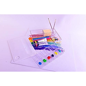 Mont Marte Art Brush Washer for Art, 2 Water Tanks,1 Mixing Palette, 1 Foam Sponge