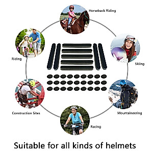 Aoutacc Helmet Padding Kit, Bicycle Replacement Universal Foam Pads Kits Set Mats for Bike Motorcycle Cycling Helmet Accessories