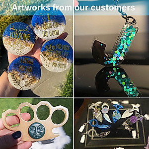 DR. RESIN 64oz Crystal Clear Epoxy Resin Kit, No Yellowing, Self-Leveling, Bubble Free 2 Part Art Resin Kit for Jewelry Tabletop DIY Craft