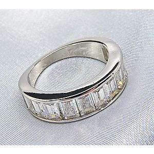 Ginger Lyne Collection Eternity Baguettes Anniversary Wedding Band Ring for Women