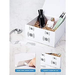 MESHA 8X8X4 Magnetic Gift Box，5PC Gift Boxes for Presents,Gift Box Magnetic Closure,White Gift Boxes with Lids,Magnetic Boxes for Gift,Bridesmaid Proposal Box for Presents