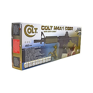 SOFT AIR USA Colt M4A1 M4 CQBR AEG Electric Airsoft Rifle with Adjustable Hop-Up, Dark Earth/Tan, 453 FPS