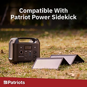 4Patriots: 40-Watt Solar Panel - Compact Portable Power, 4 Foldable Panels, USB Port for Phone & Devices, ECO Solar Energy, Handle for Easy Transport, Solar Charger for Camping, Hiking Or RV Trips