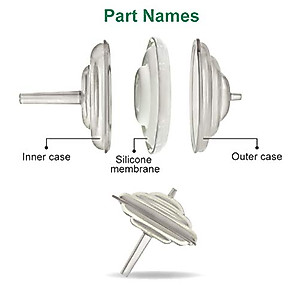 Maymom Backflow Protector, Long Stem, Compatible with Spectra S1, S2 and 9 Pumps, Compatible with Medela Flanges and Medela Parts; 2pc