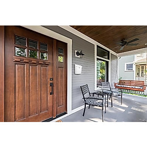 Architectural Mailboxes Parkside Galvanized Steel, Locking, Wall Mount Mailbox, 2576W-10, White, Medium Capacity