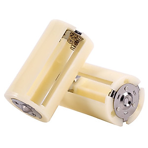 4Pcs Universal 3 AA to D Size Cell Parallel Battery Conversion Adapter Holder Switcher Converter Cases Box White