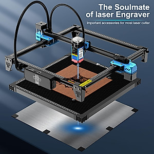 500 * 500mm Honeycomb Laser Bed Honeycomb Working Table Laser Honeycomb for CO2 or Laser Engraver Cutting Machine with Aluminum Plate with Engraving Materials (Available sizes 460 x 460 mm)