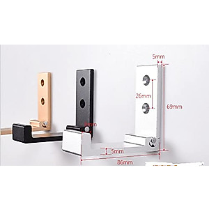 Colester Direct Folding Wall Hooks in Black, Silver, or Gold (5, Gold)