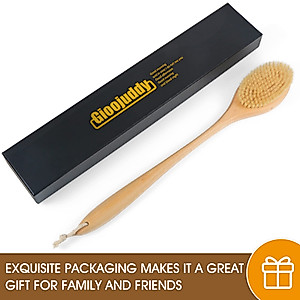 Bath Brush 19.7inch Long Handle Bristle Body Scrubber, Exfoliating Shower Brush Improve Skin's Health Beauty, Back Brush for Men& Women &Elderly