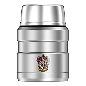 THERMOS Harry Potter Gryffindor House Crest, STAINLESS KING Stainless Steel Food Jar with Folding Spoon, Vacuum insulated & Double Wall, 16oz