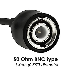 Replacement pH Electrode with Calibration Powder, 0-14 pH Highly Accurate Probe with BNC Connector & 200cm Cable for Continuous Liquid Measurement
