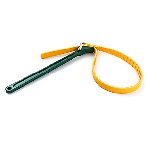 QWORK 15" Belt Strap Wrench, Multi-Purpose Adjustable Strap Oil Filter Wrench with 35 7/16" Capacity