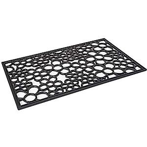 Envelor Home and Garden Floral Wrought Iron Rubber Door Mat 18" x 30" Welcome Mat