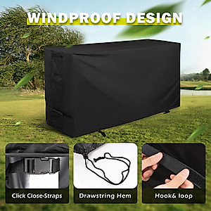 Starcrew Bar Height Patio Set Cover, Outdoor Bistro Set Cover, Protective Cover for Patio Swivel Bar Set/Outdoor High Stool Bistro Set/Outdoor Bar Table and Chairs Set/High Top Patio Set of 3 Pieces