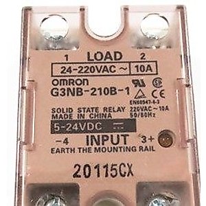 Omron G3NB-210B-1 DC5-24 Solid state relay (SSR), input 5-24VDC, output load 10A at 24-220VAC