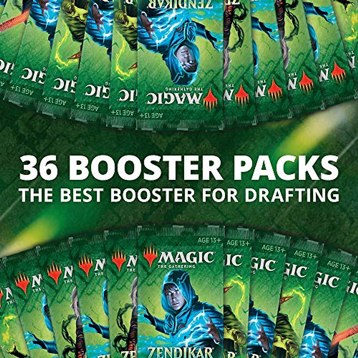 Magic: The Gathering Zendikar Rising Draft Booster Box | 36 Booster Packs (540 Cards) + 1 Box Topper | 36 Full Art Lands | Factory Sealed