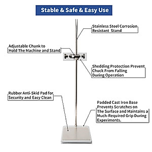 ONiLAB 18900258 Universal Plate Stand with Support Rod and Clamp for Overhead Stirrer