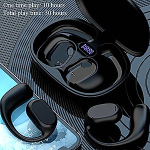 WFOELVR Open Ear Headphones Wireless Earbuds Bluetooth Earbuds Wireless Headphones Bluetooth Headphones Wireless Earphones Bluetooth Earphones (B66-Black)