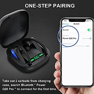 Wireless Earbuds, Bluetooth 5.1 Headphones Sport Wireless Earphones in Ear Noise Cancelling Earbuds with Mic Deep Bass Sports Earhooks IP7 Waterproof 40H Playtime Headset for Running Gym Sports
