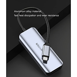 Port Expander USB C Docking Station USB C to HDMI Multiport Adapter 4 in 1 USB C Hub with 4K HDMI, 2 USB 3.0 Ports, 100W PD Charger USB Splitter