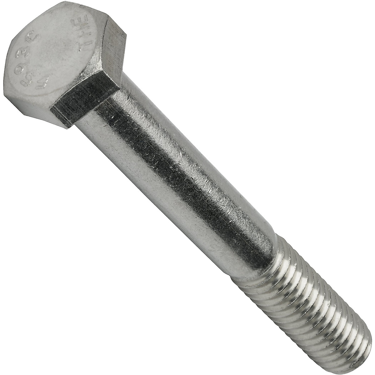 1/4-20 x 6" Hex Head Cap Screw Bolts, External Hex Drive, Stainless Steel 304, Partially Threaded, Stainless Steel, Quantity 10 by Fastenere