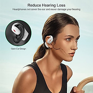Qaekie Open Ear Headphones - Bluetooth 5.3 Wireless Headphones with 60H Playtime, True Wireless Open Ear Earbuds with Immersive Premium Sound, HD Mic Waterproof Sport Headphones for Running & Workouts