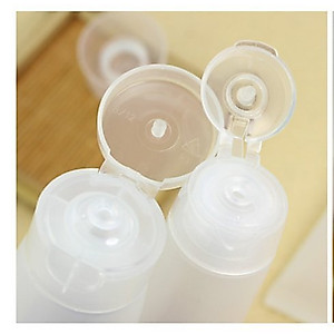 VNDEFUL10PCS Reusable Plastic Empty Travel Cosmetic Soft Tubes Bottle Container, Flip Cap Hand Lotion Shampoo Squeeze Bottle (30ml)