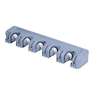 Mop Holder, Broom Organizer Rack, Mop Broom Holder Multifunctional Space Saving Broom Wall Mounted Rack for Kitchen Bathroom Garden Garage(B)