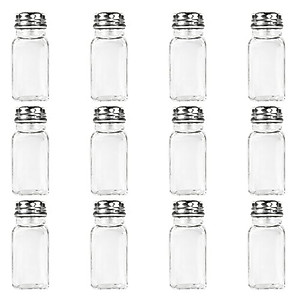 Back of House Ltd. Salt & Pepper, Spices, Seasonings Shakers - Stainless Steel & Glass Restaurant Home Kitchen - 12 Standard