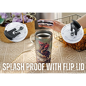 Onebttl History Teacher Christmas Gifts for Men, Napoleon Bonaparte Gifts for French History Lover, 20oz Stainless Steel Insulated Tumbler with Straw, Lid