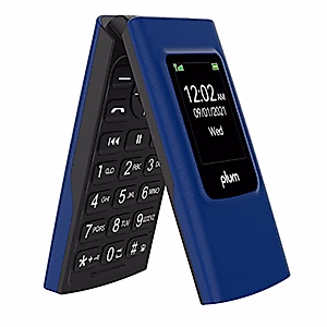 Plum Flipper 4G LTE Unlocked Flip Phone ATT Tmobile Speed Talk 2022 Model - Blue